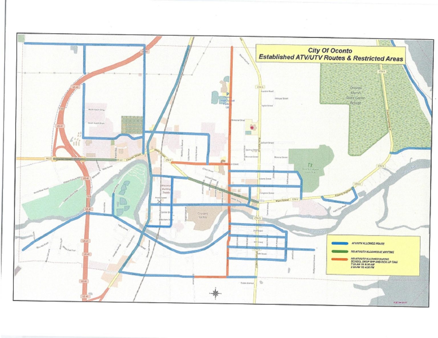 ATV/UTV Routes - City Of Oconto